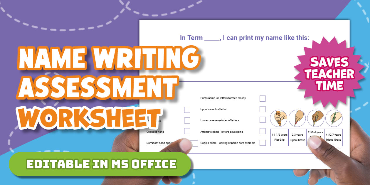 Name Writing Assessment Worksheet