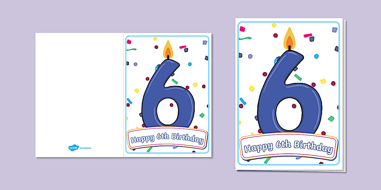 Happy 6th Birthday Greetings Card