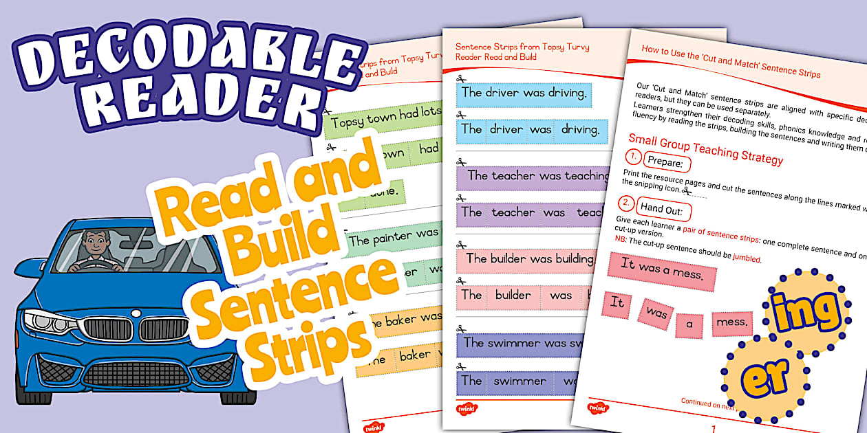 FP Phonics -er, -ing Read and Build Sentence Strips