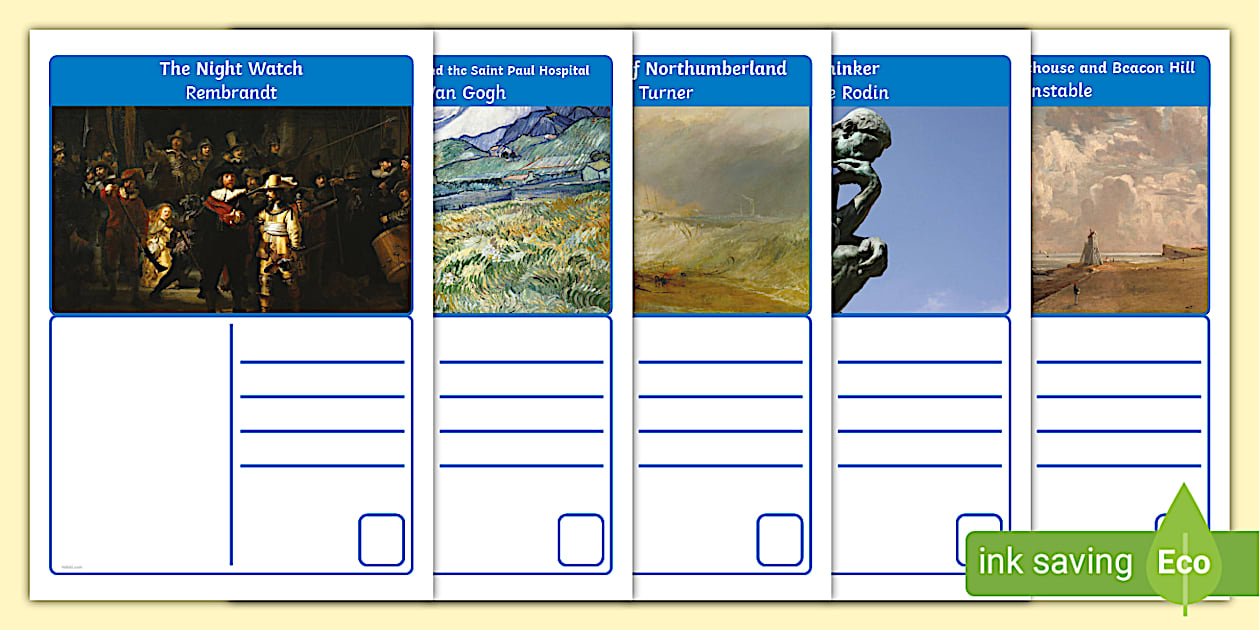 Classic Art Postcards (teacher made) - Twinkl