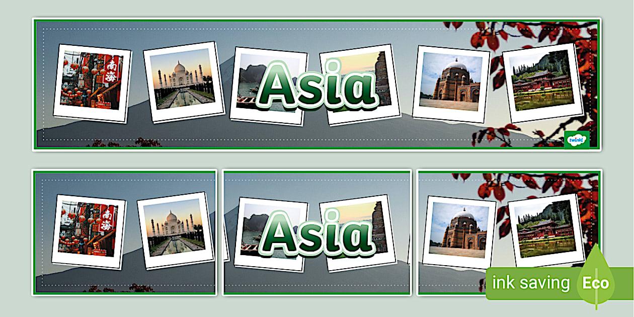 Asia Photo Display Banner (teacher made) - Twinkl