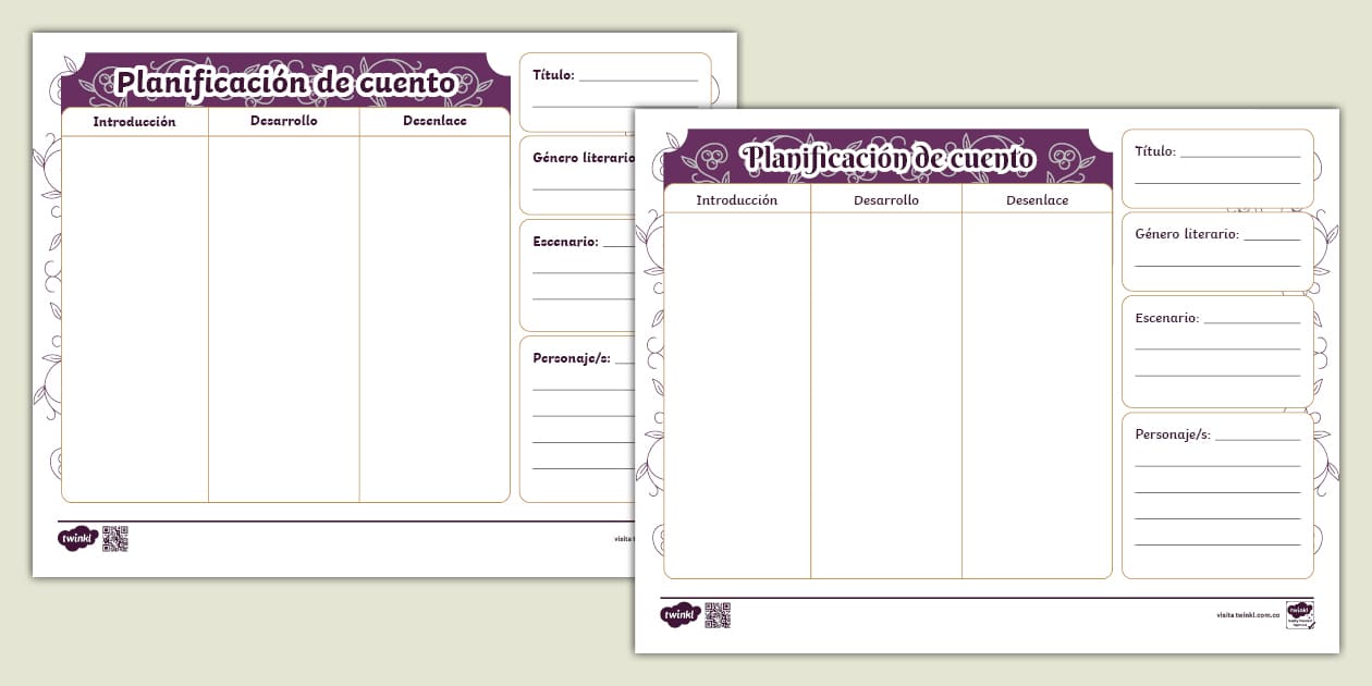 Guía de trabajo: Planificación de cuento - Diseño cuentos tradicionales