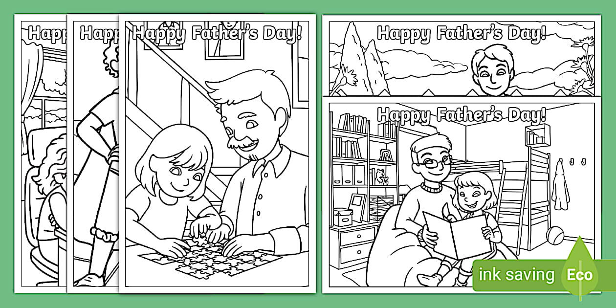 Singapore Father's Day Colouring Sheets (teacher made)