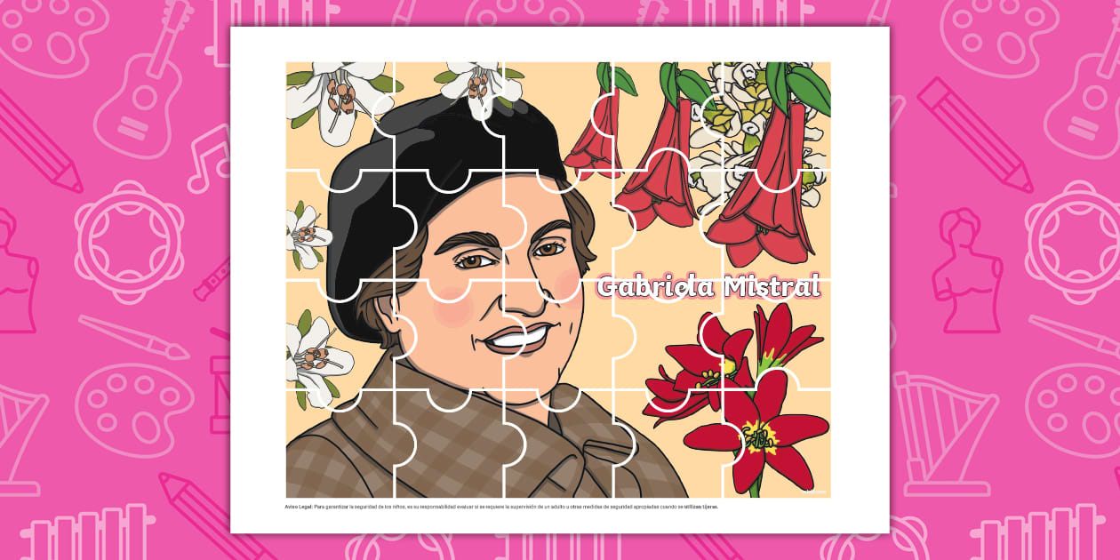 Guía de Trabajo: Puzzle - Gabriela Mistral - Twinkl