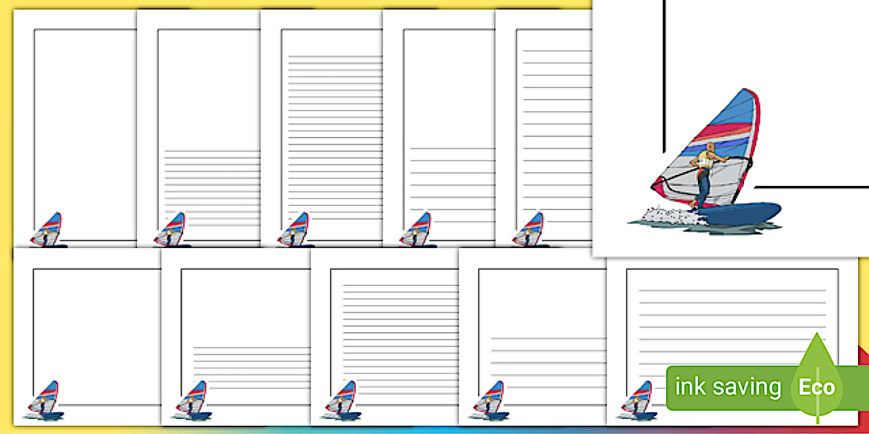 Black and White Sailing Page Borders (teacher made) - Twinkl