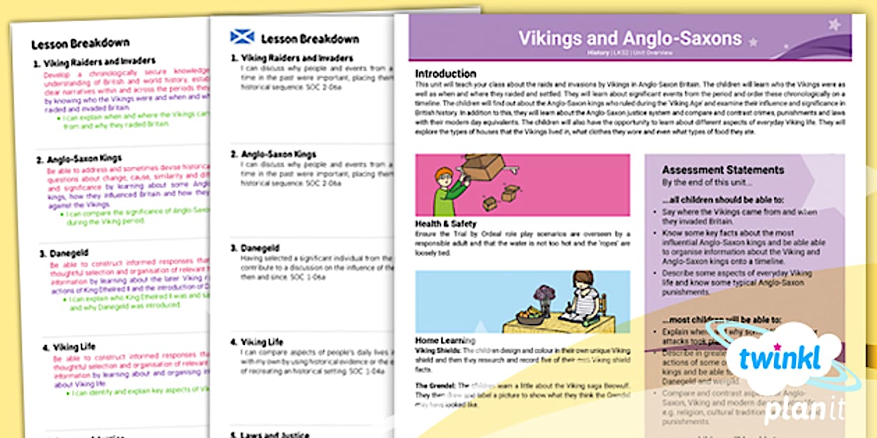 History: Vikings and Anglo-Saxons LKS2 Planning Overview CfE