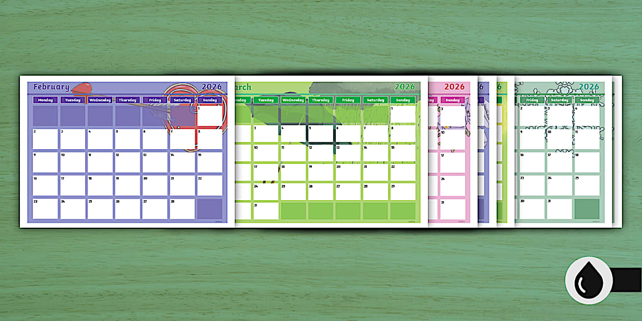 Blank Planning Template 2026 Calendar - Twinkl