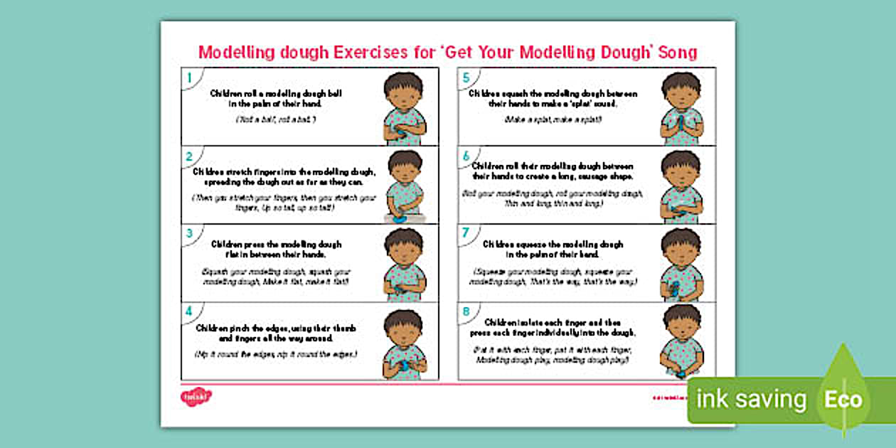 'Get Your Modelling Dough' Modelling Dough Exercises Adult Guidance