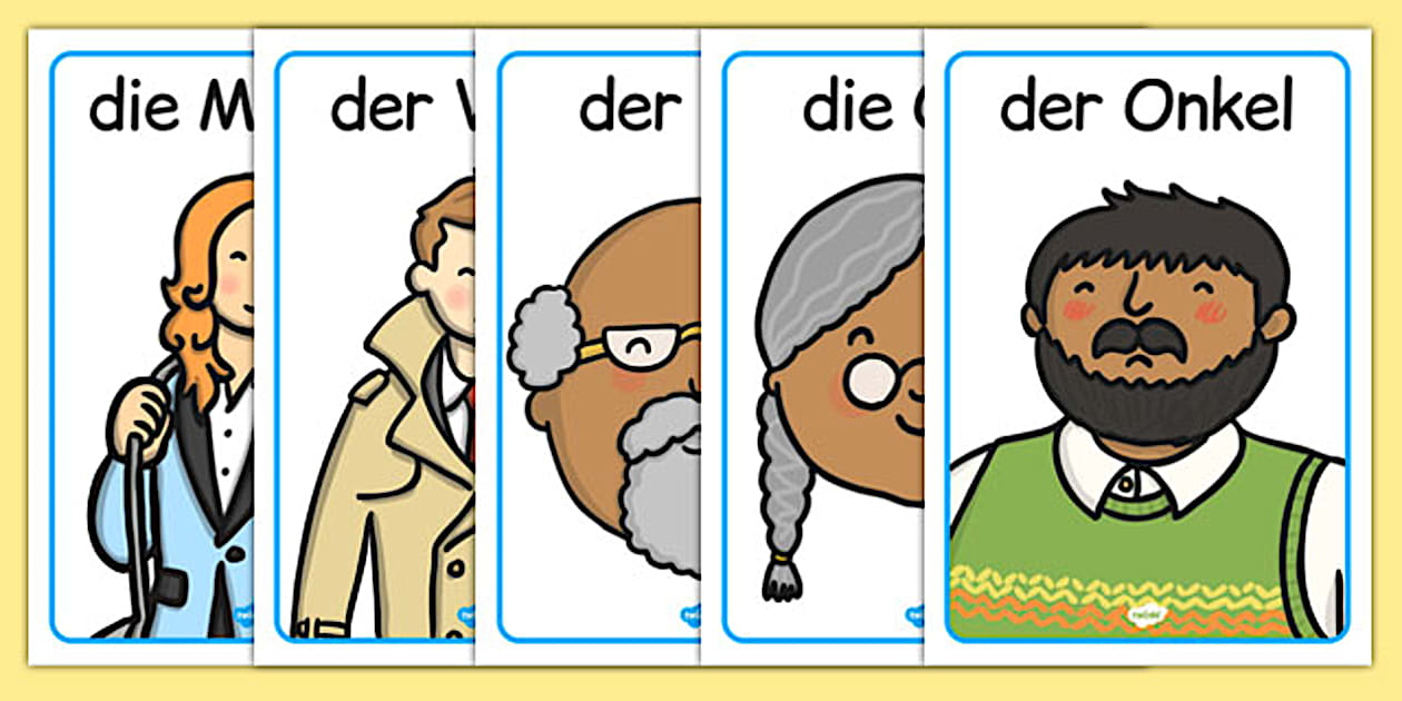 Meine Familie Display Posters German (teacher made) - Twinkl