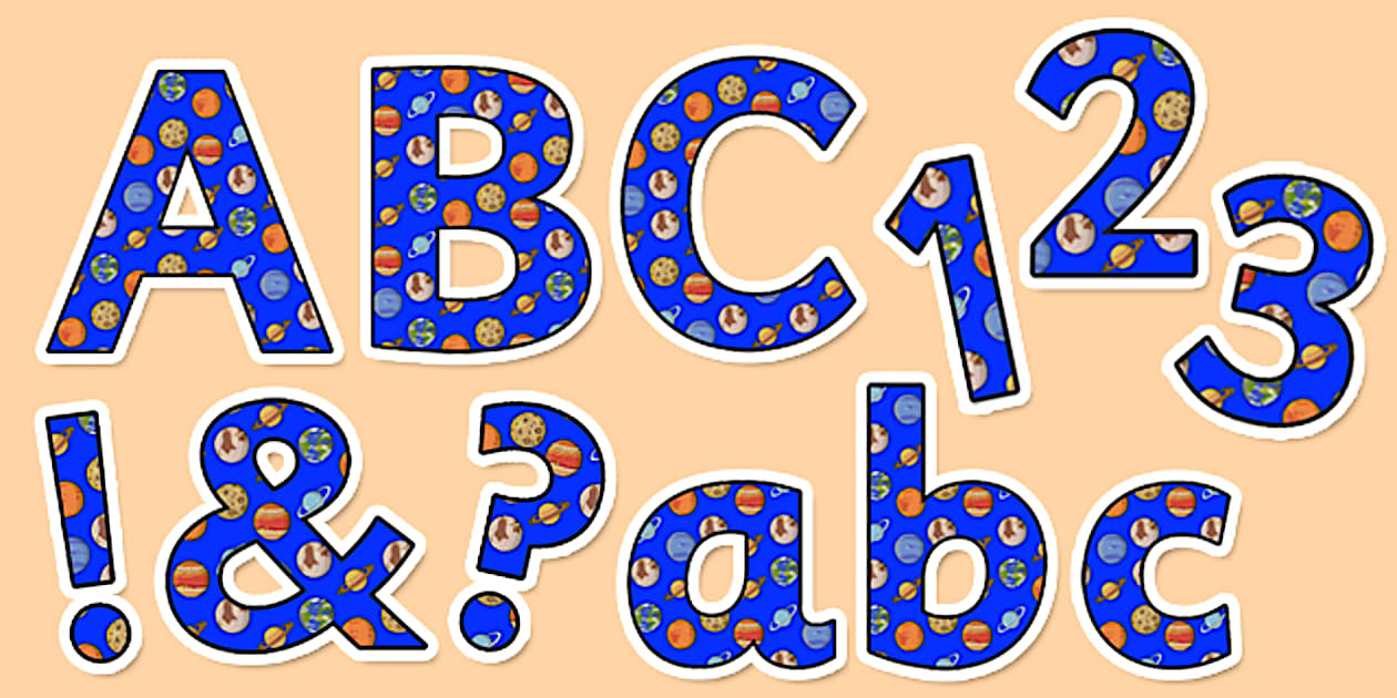 Space Lettering | Downloadable Display Resource - Twinkl