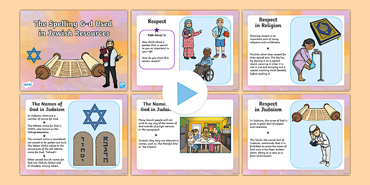 The spelling G-d used in Judaism resources (teacher made)