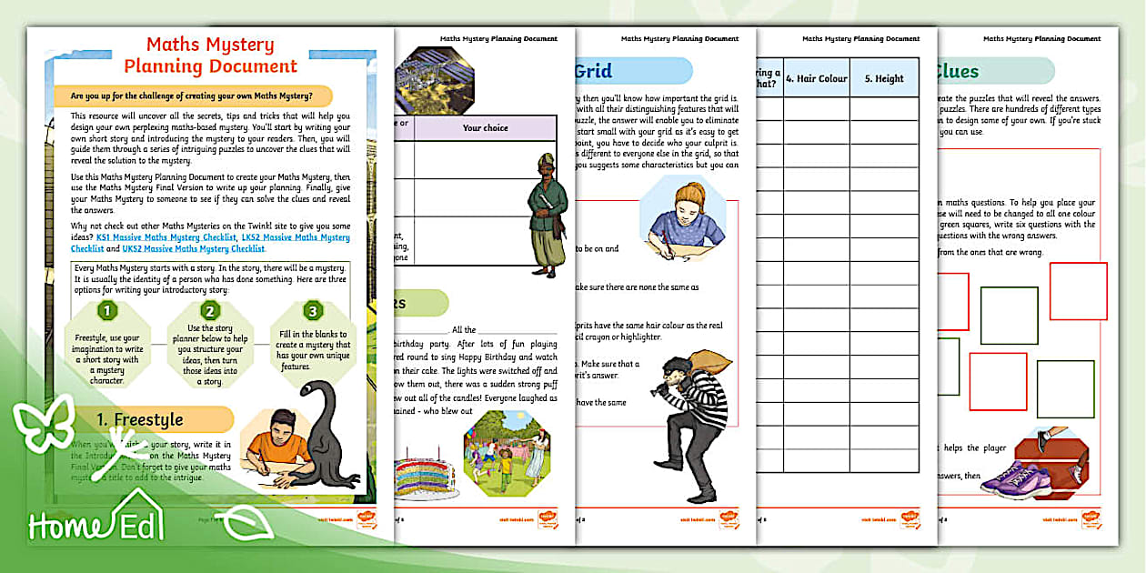 👉 Maths Mystery Template (teacher made) - Twinkl