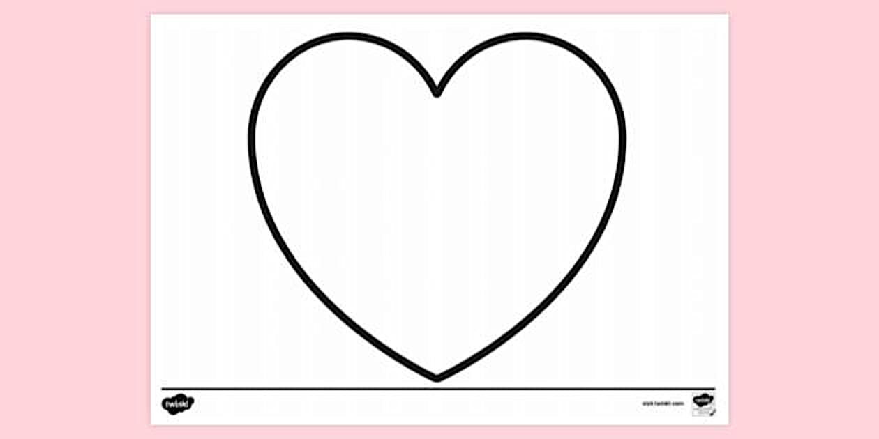 Love Heart Colouring Sheet | Colouring Sheets | Twinkl