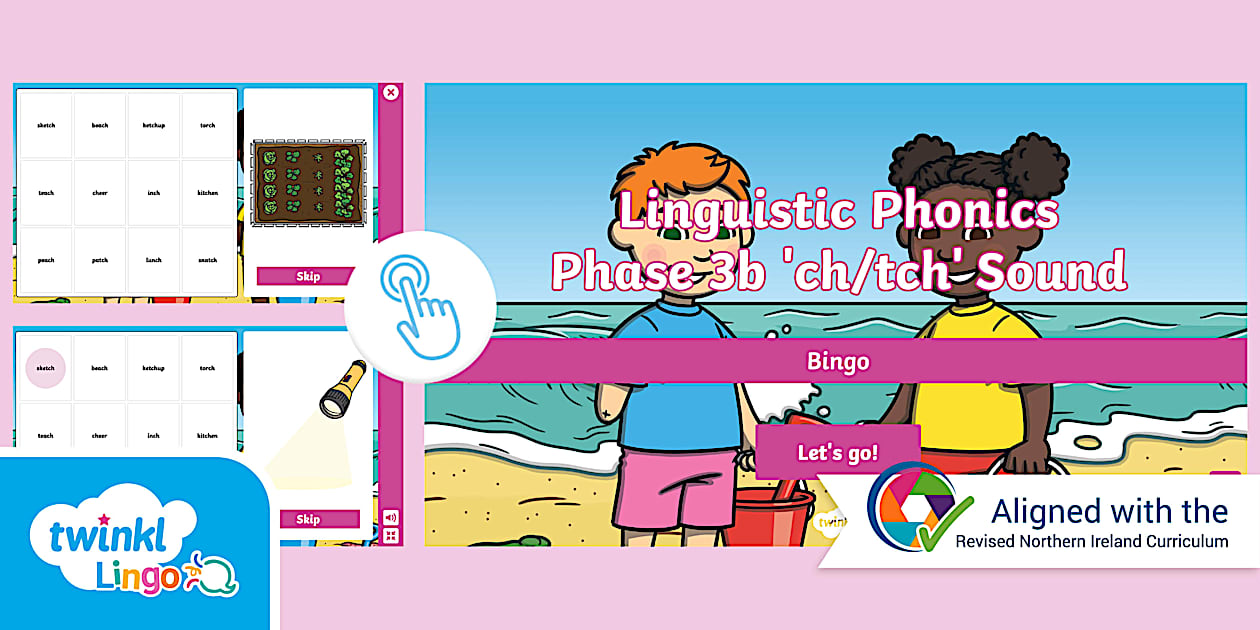 Linguistic Phonics Phase 3b 'ch/tch' Sound Bingo Game