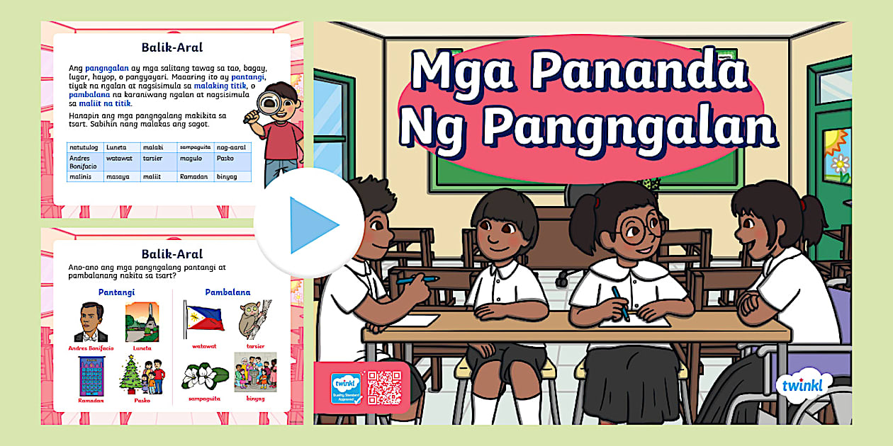 Mga Pananda Ng Pangngalan | Grade 1 | Twinkl (teacher made)