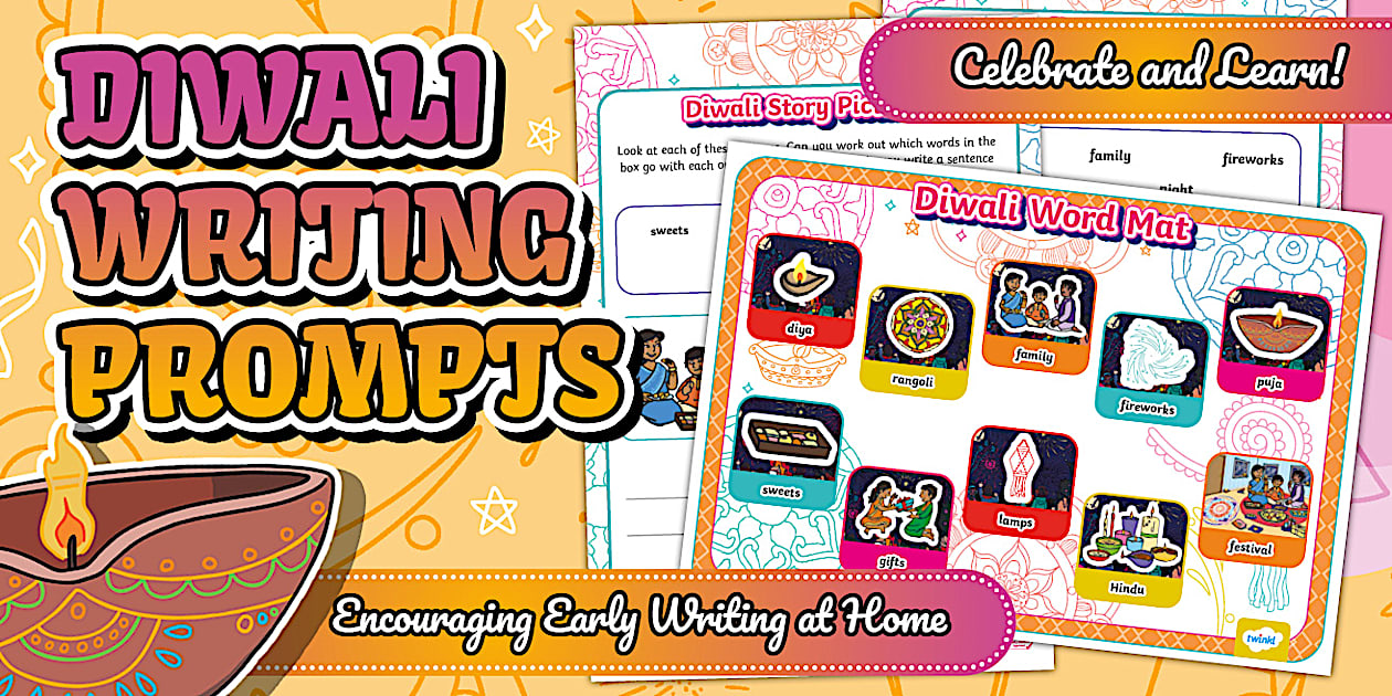 Encouraging Early Writing at Home: Diwali Writing Prompts