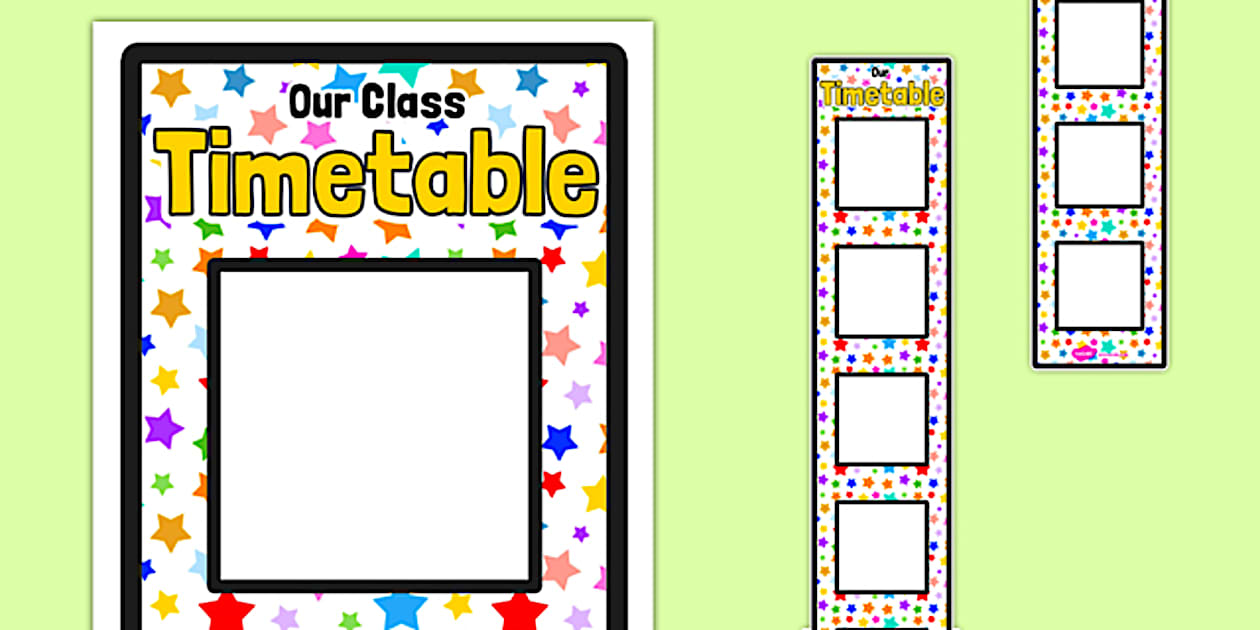 Class Timetable Template | Parent Support (teacher made)