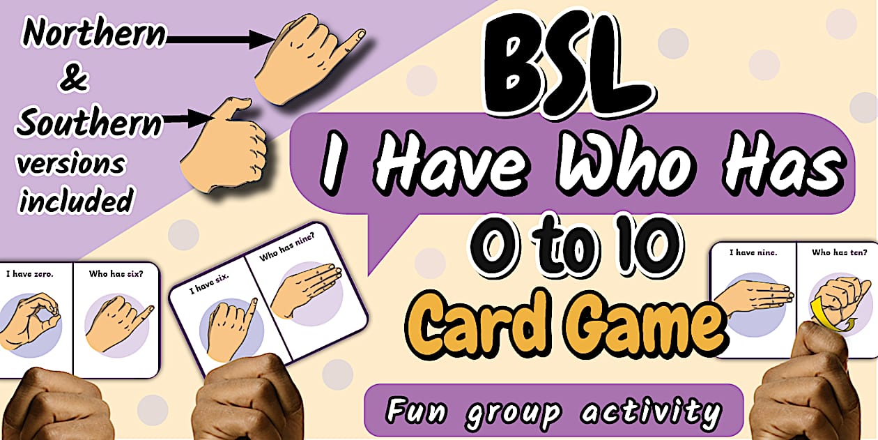 BSL - Number Card Game for KS2