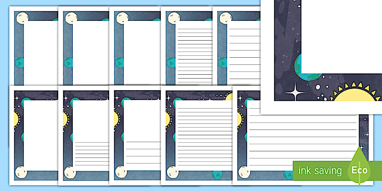 Solar Eclipse Page Border Pack (teacher made) - Twinkl