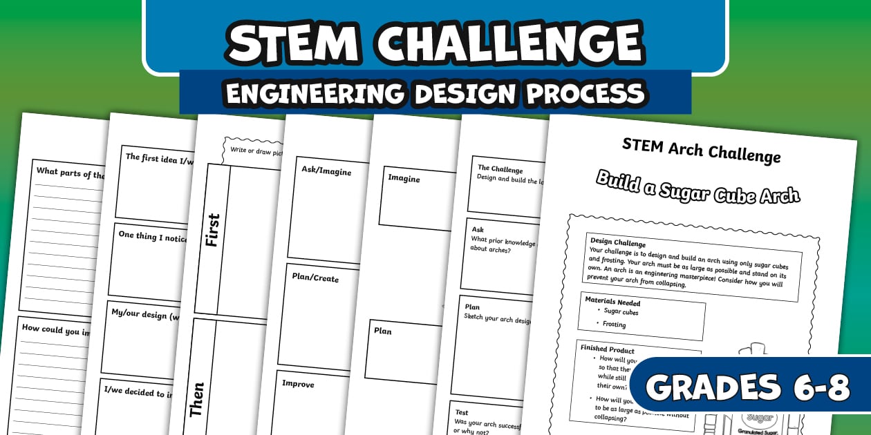 STEM Sugar Cube Arch Challenge for 6th-8th Grade - Twinkl