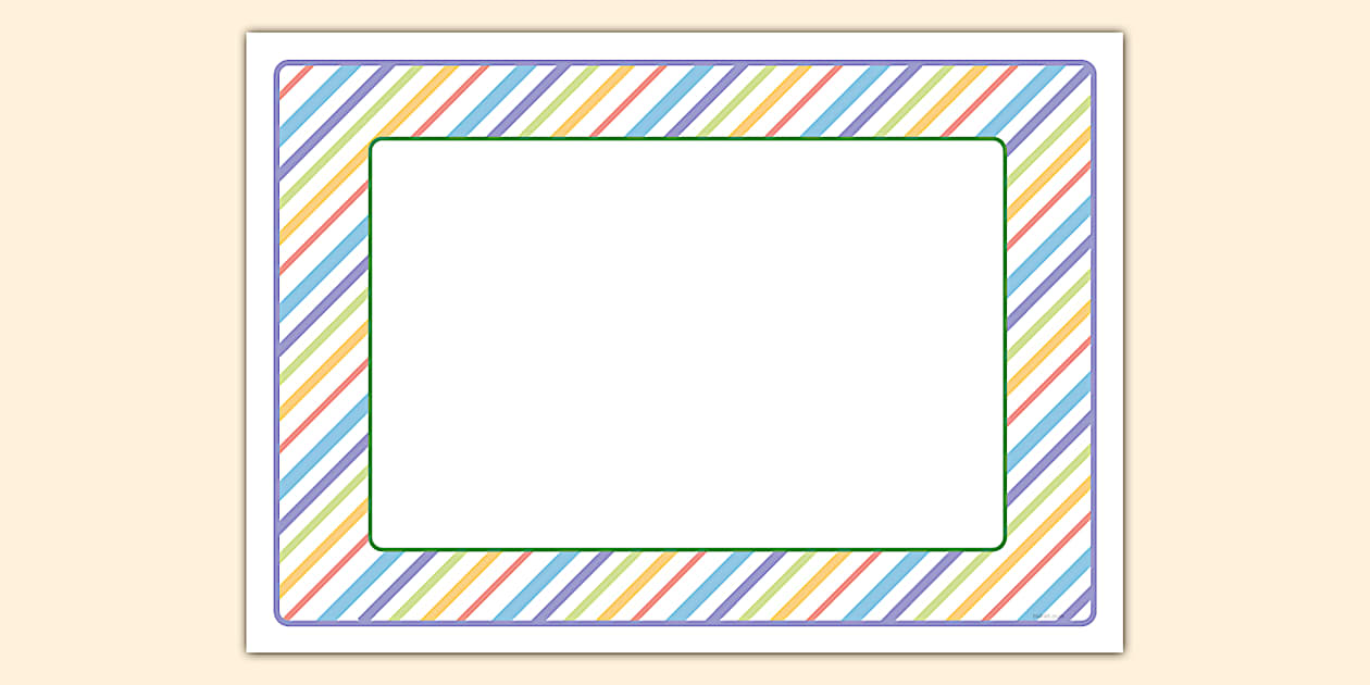 Muted Colour Stripes Themed Editable Poster - Twinkl