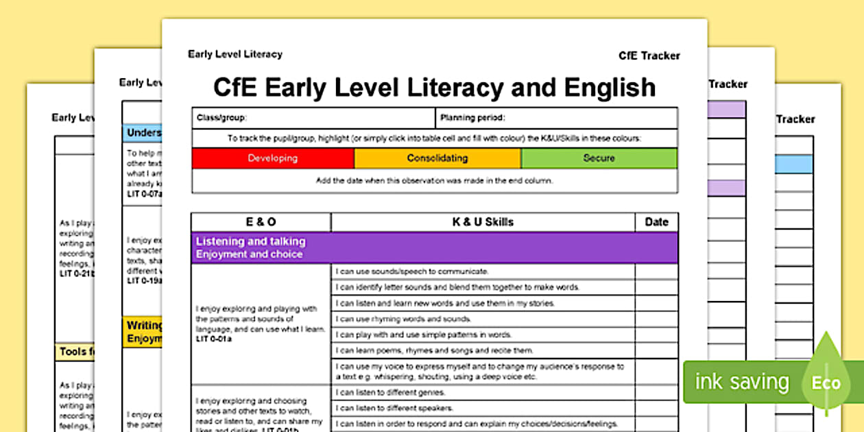 Literacy and English Tracker for Additional Literacy Support