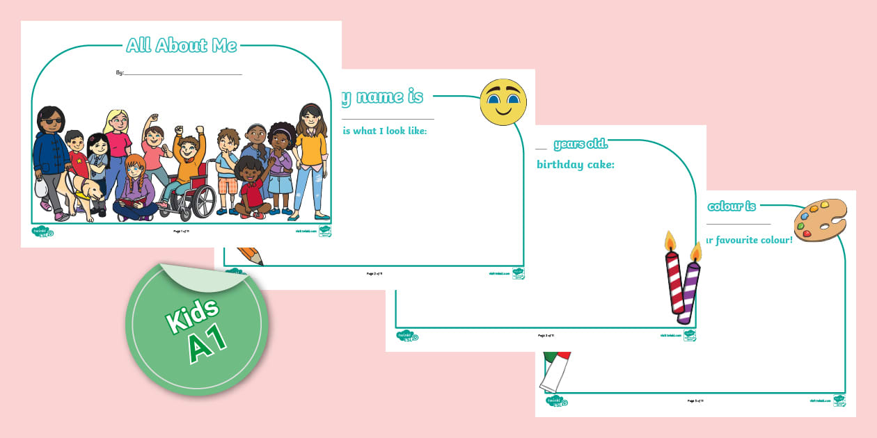 ESL All About Me Booklet [Kids, A1] (teacher made) - Twinkl