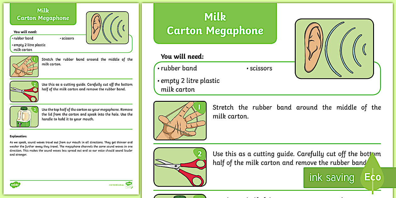 SA Megaphone Science Craft Instructions - Twinkl