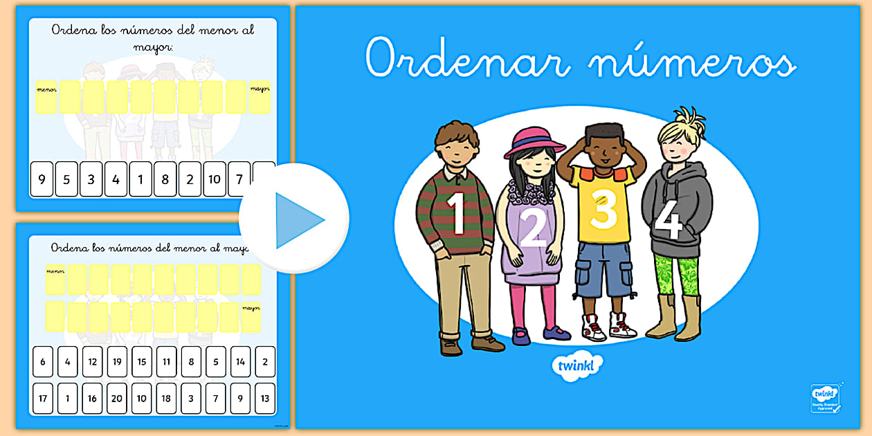 Presentación: Ordenar números (teacher made) - Twinkl