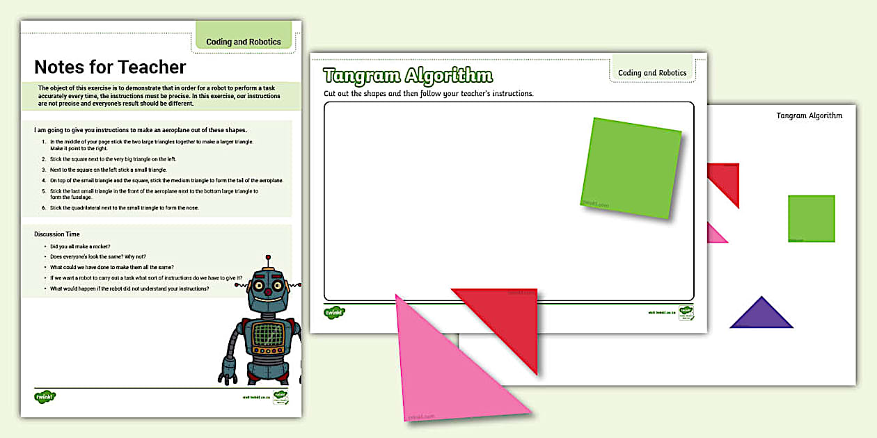 Grade 3 - Coding - Activity Sheet: Tangram Algorithm