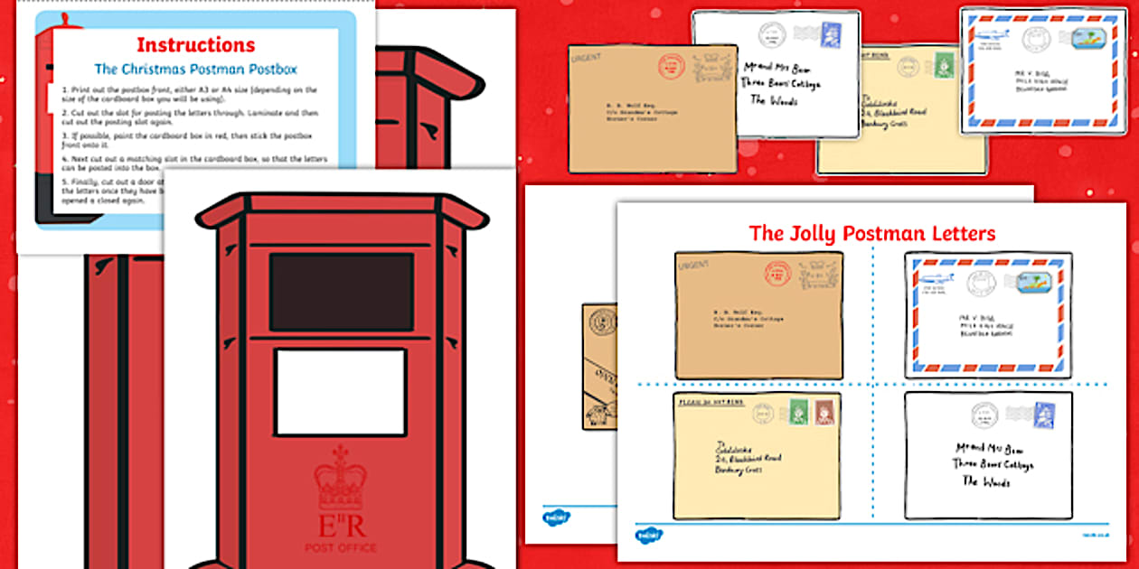 Post Box and Christmas Cards Resource Pack - Christmas Letter Box