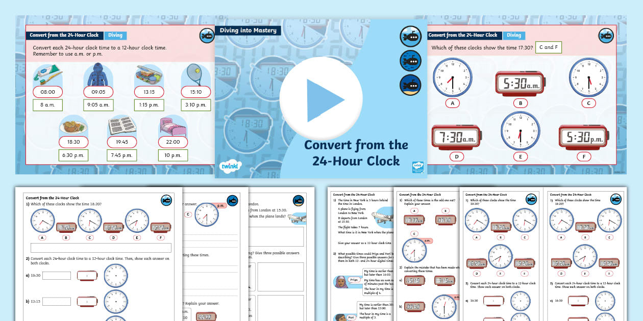 👉 Year 4 DiM: Step 5 Convert from the 24 Hour Clock