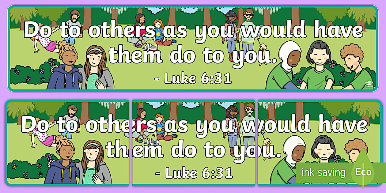 Luke 6:31 Memory Verse Banner - Twinkl