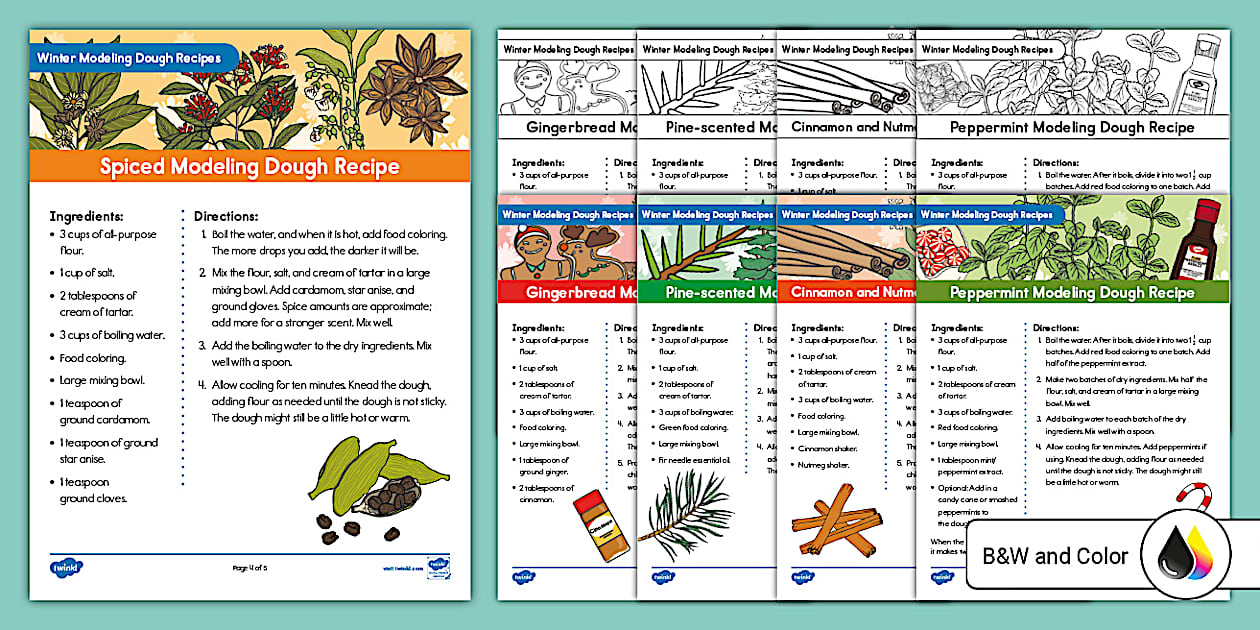 Winter Modeling Dough Recipes (Teacher-Made) - Twinkl