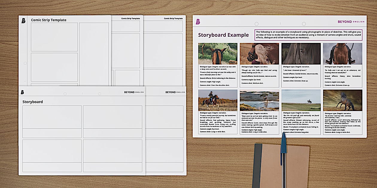 Storyboard and Comic Strip Lesson Pack (teacher made)