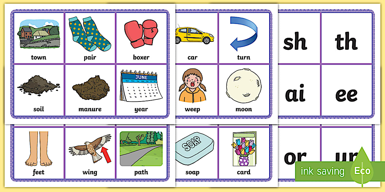 Middle East Phase 3 Grapheme Bingo