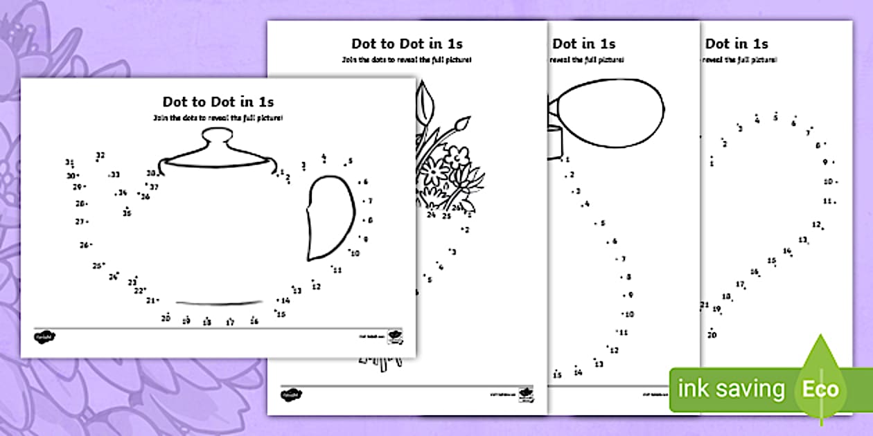 Mother's Day Dot to Dot in 1s Activity - - Twinkl
