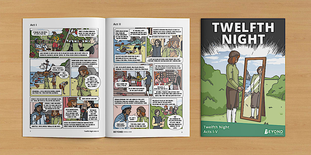 Twelfth Night Graphic Plot Comic Strip