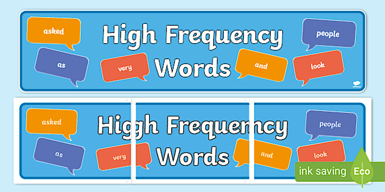 Cursive High Frequency Words Banner (teacher made) - Twinkl