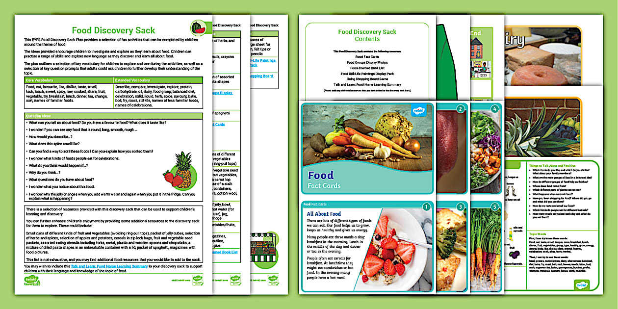 EYFS Food Discovery Sack Plan and Resource Pack - Twinkl