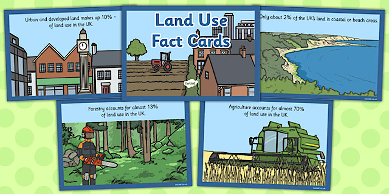 Editable Land Use Fact Cards (teacher made) - Twinkl