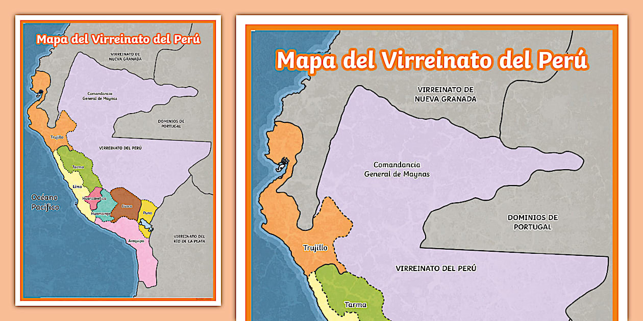 Mapa del virreinato del Perú | Materiales Educativos Twinkl