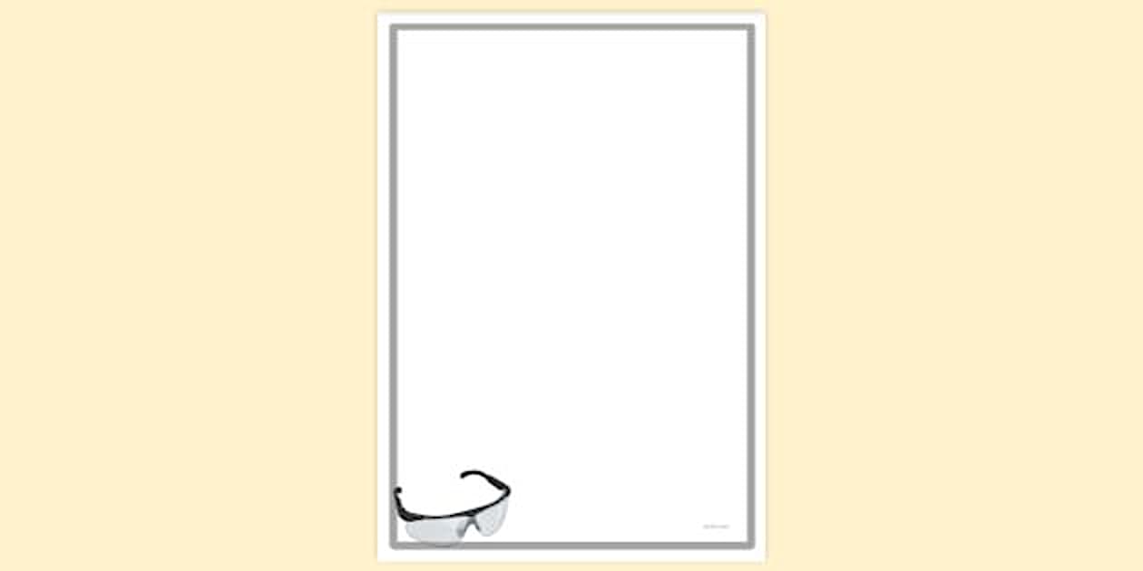 Ski Goggles Page Border | Printable Page Borders | Twinkl