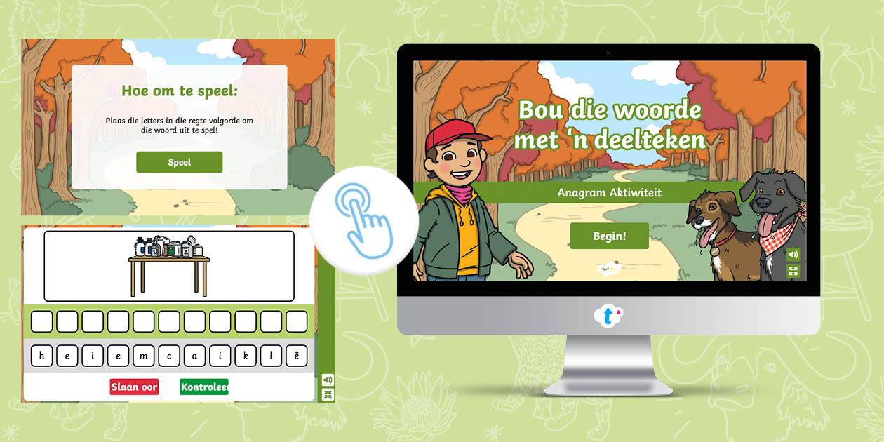Graad 3 Klanke Woorde met Deeltekens Interaktiewe Speletjie