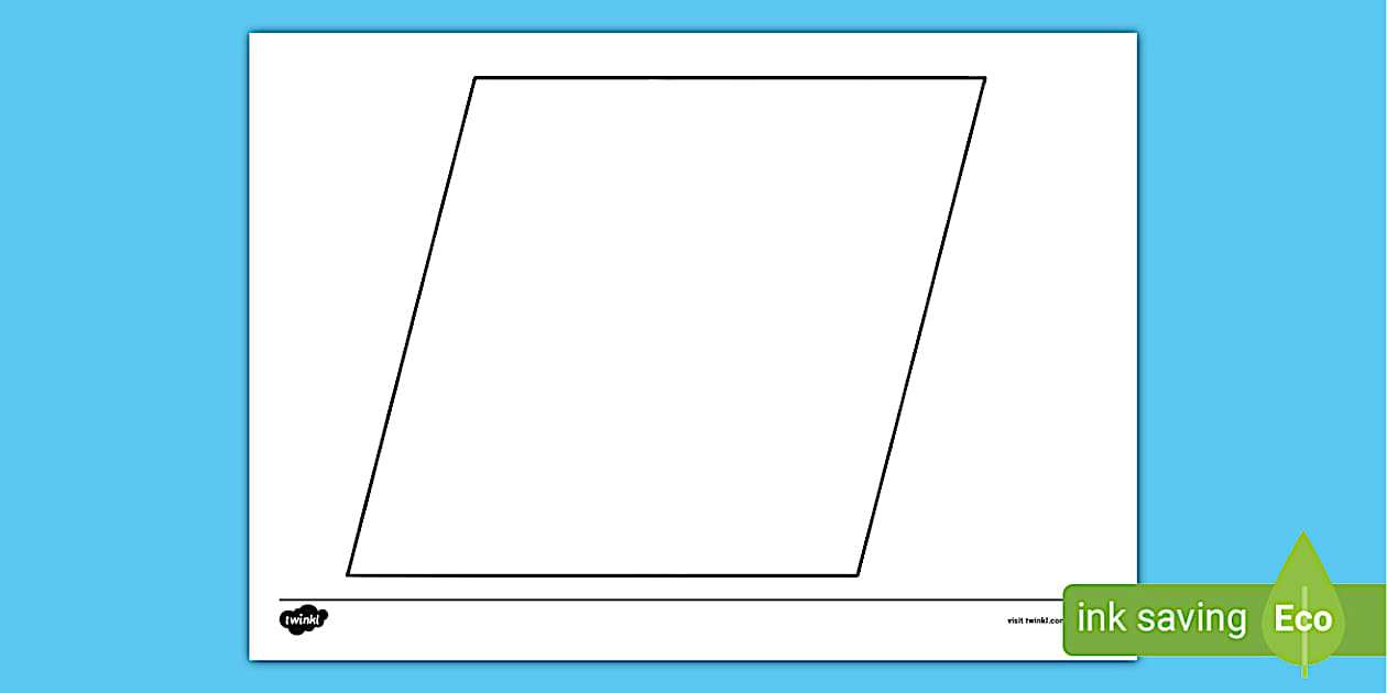 A Picture of a Rhombus Colouring Page (teacher made)
