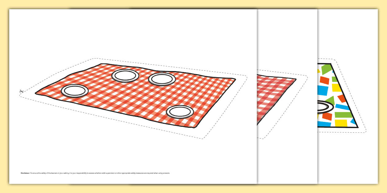 Picnic Blanket Cut-Out (teacher made) - Twinkl