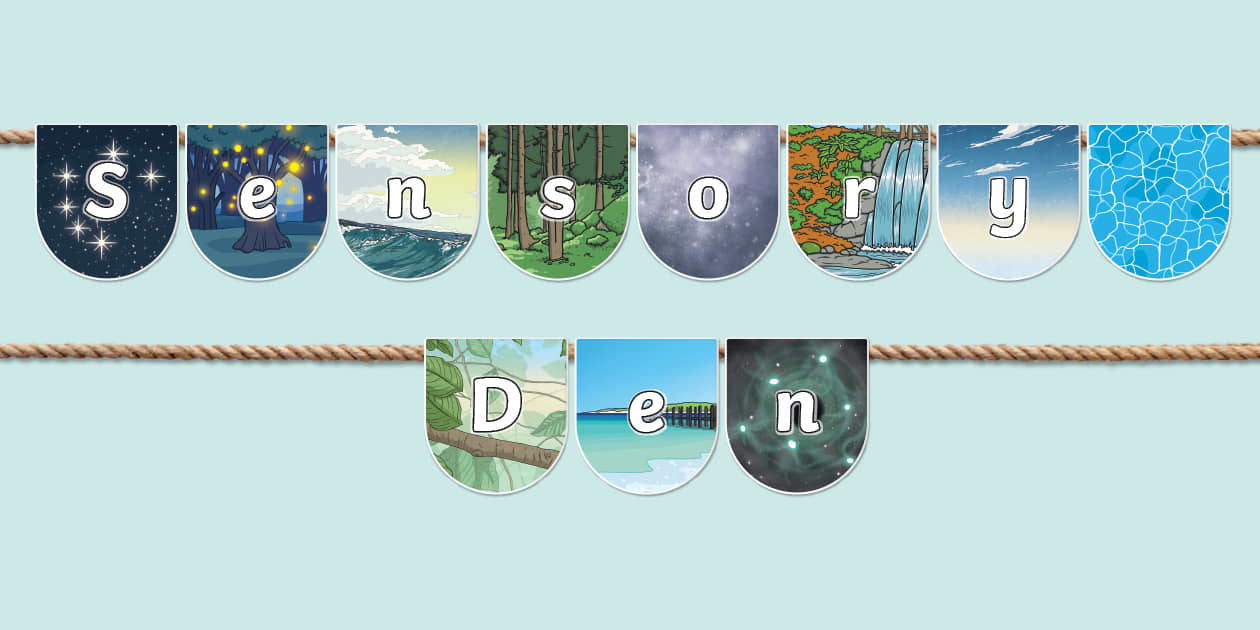 Sensory Den Display Bunting (teacher made) - Twinkl