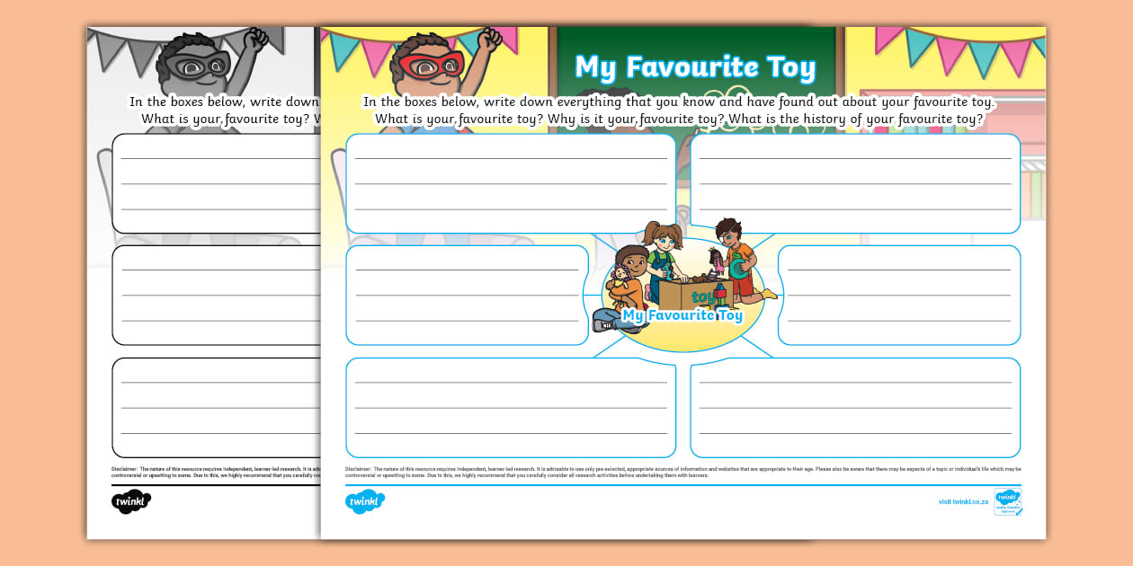 My Favourite Toy Mind Map - Twinkl