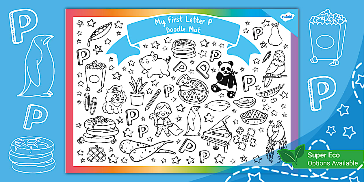 My First Letter P Doodle Mat | Early years (teacher made)
