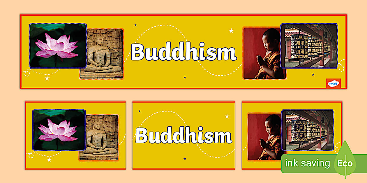 Buddhism Photo Display Banner (teacher made) - Twinkl